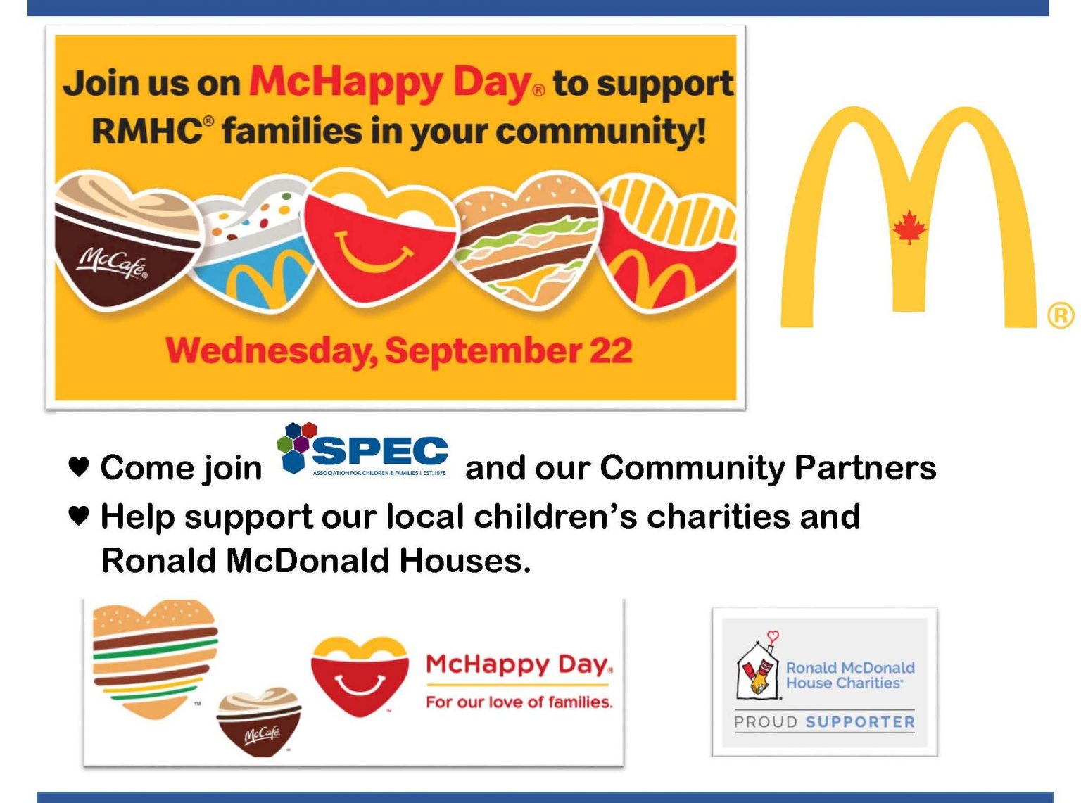 McHappy Day : Sept 22 – SPEC Association